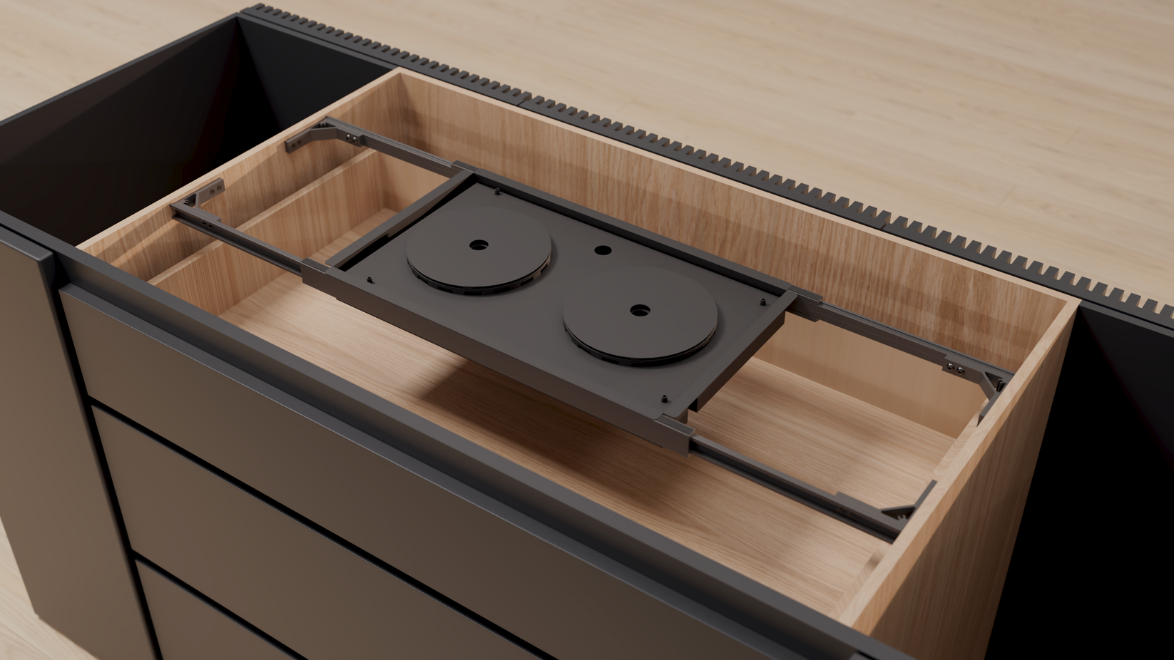 2 Burner Invisible cooktop – Invisible Induction