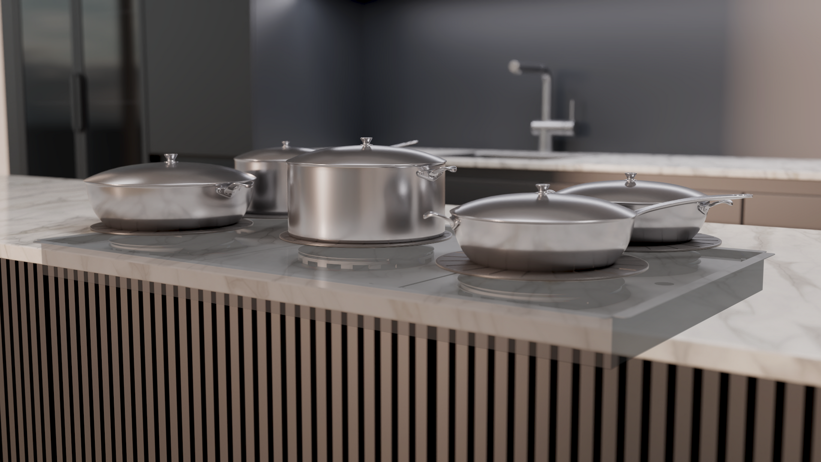 5 Burner Invisible Cooktop – Invisible Induction