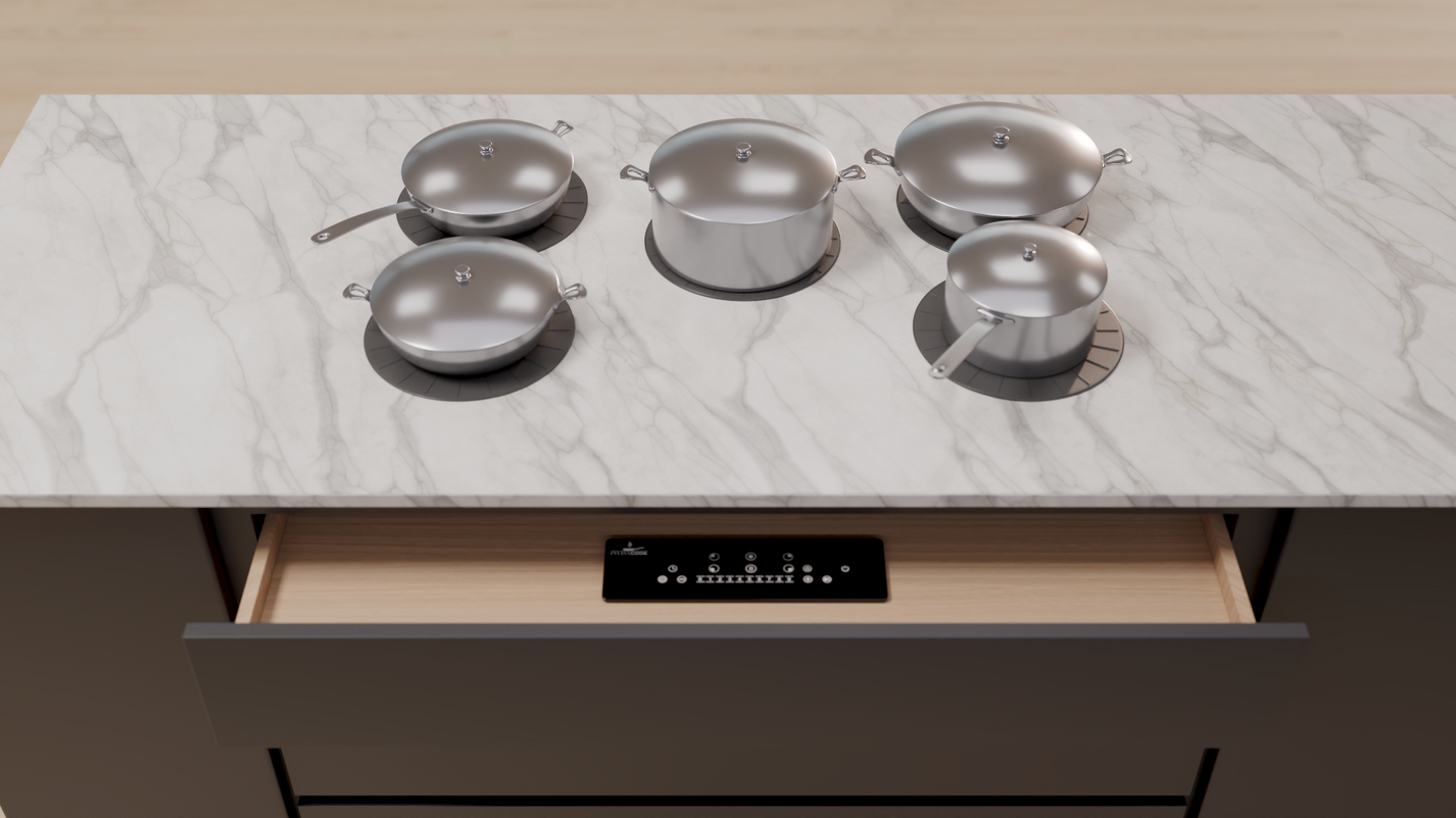 5 Burner Invisible Cooktop – Invisible Induction
